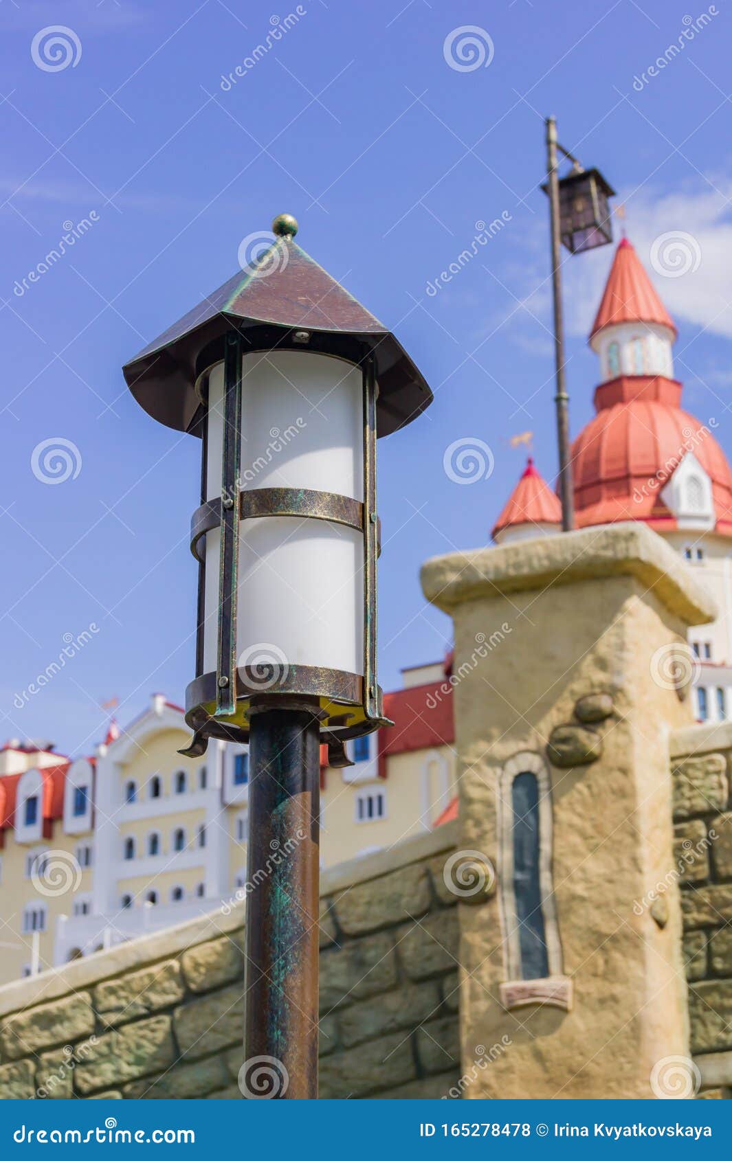 Street Retro Lampost in the Park Stock Photo - Image of beautiful ...
