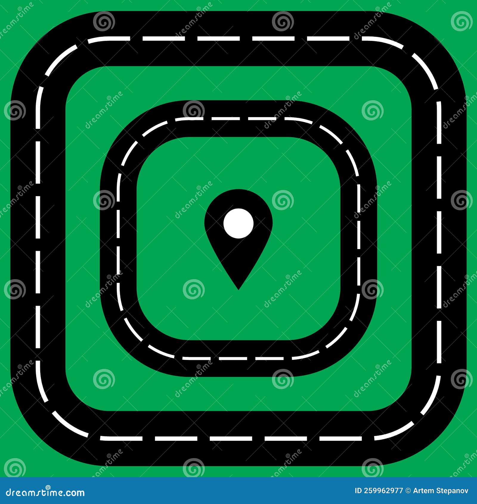 Street Road or Highway stock vector. Illustration of silhouette - 259962977