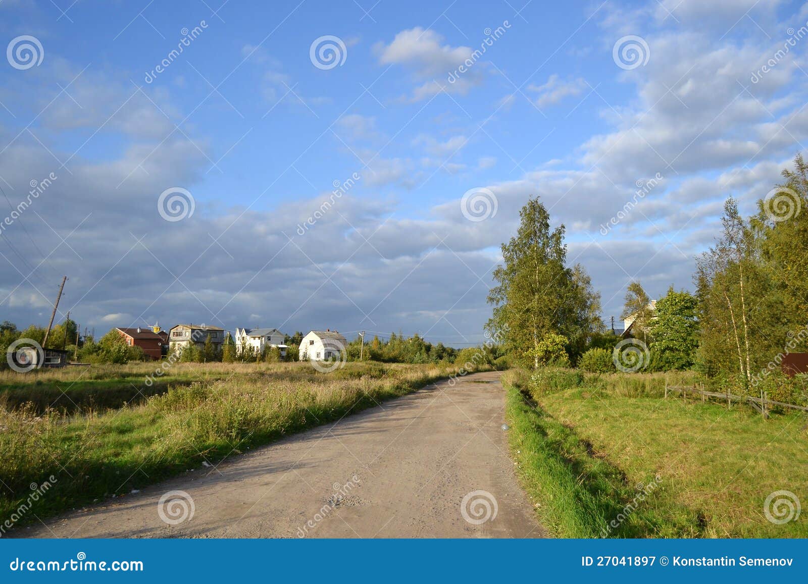 Street of the Russian Countryside Stock Image - Image of russian ...