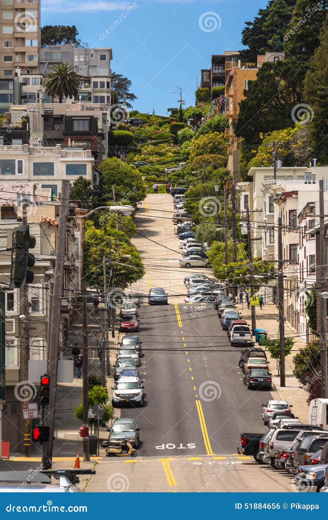 The Street of San Francisco Stock Photo - Image of lombard, skyscrapers ...