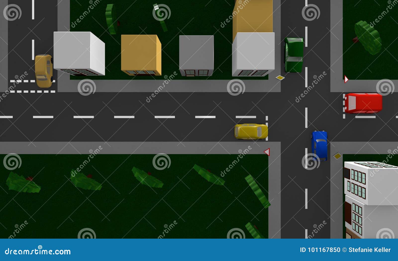 Street Scene with the German Road Sign Priority Road and Right O Stock ...