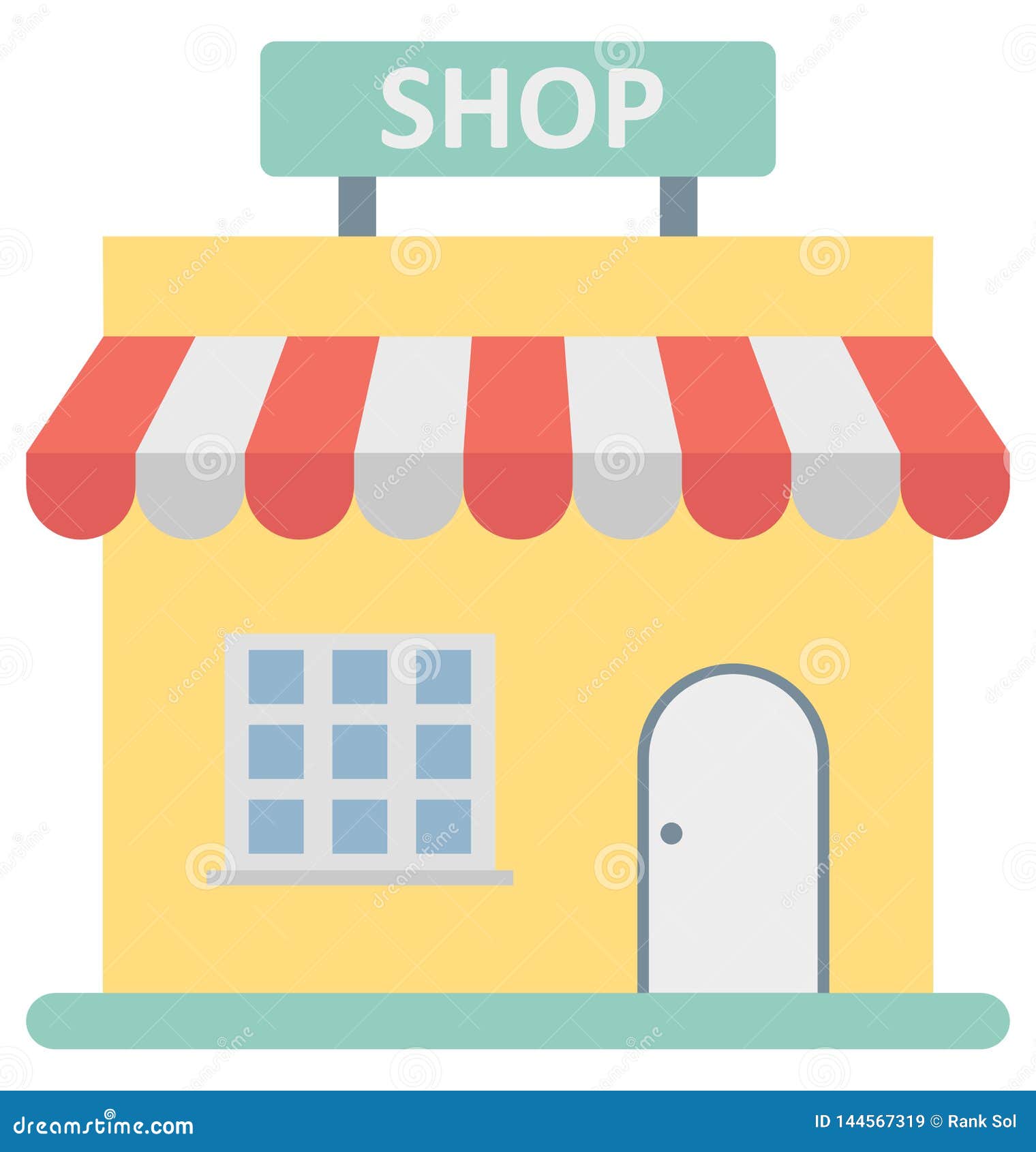 Street Shop Vector Icon Which Can Easily Modify or Edit Stock Vector ...