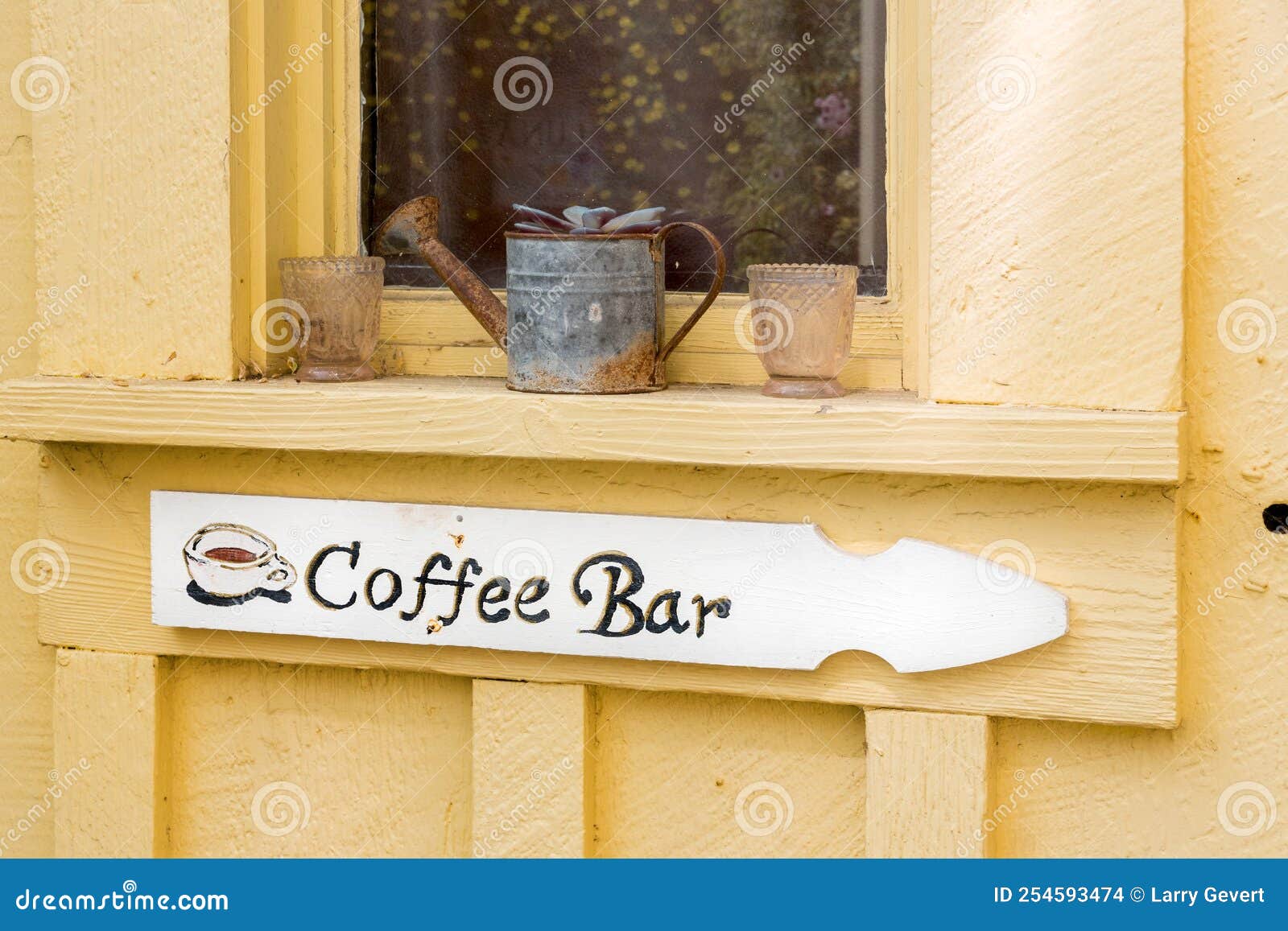 Street Side Coffee Bar Sign Stock Photo - Image of coffee, artistry ...