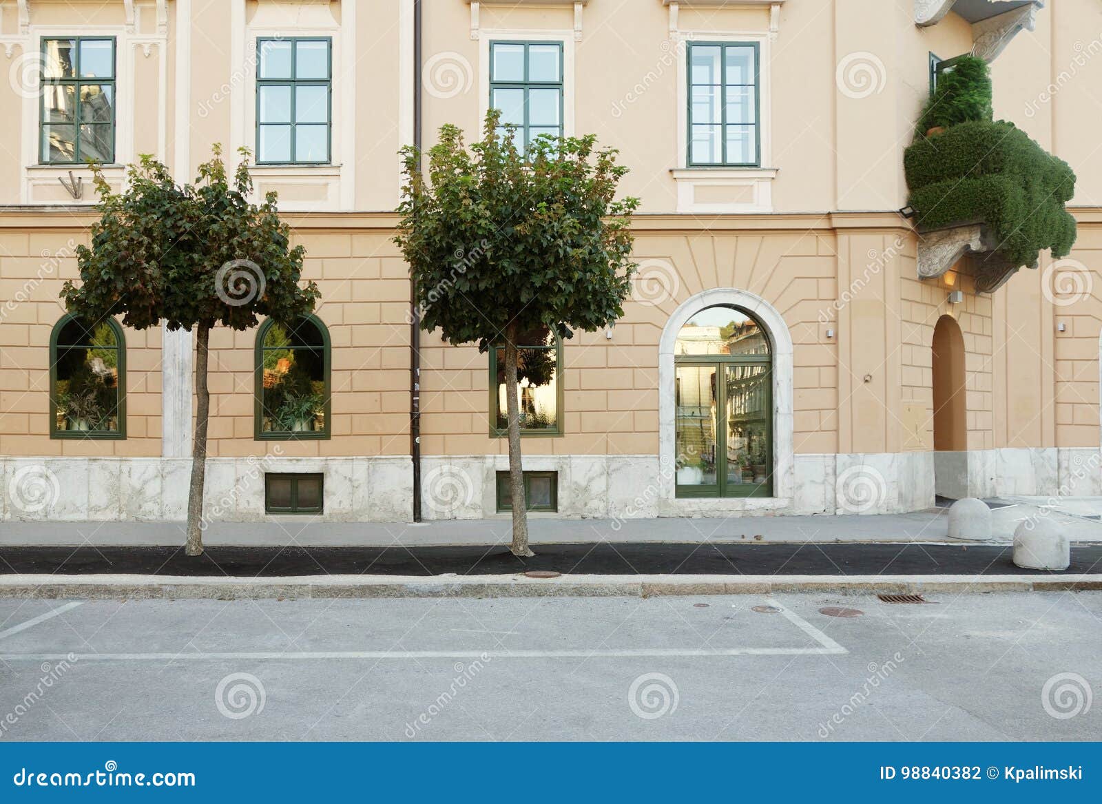 Street side view stock photo. Image of european, building - 98840382