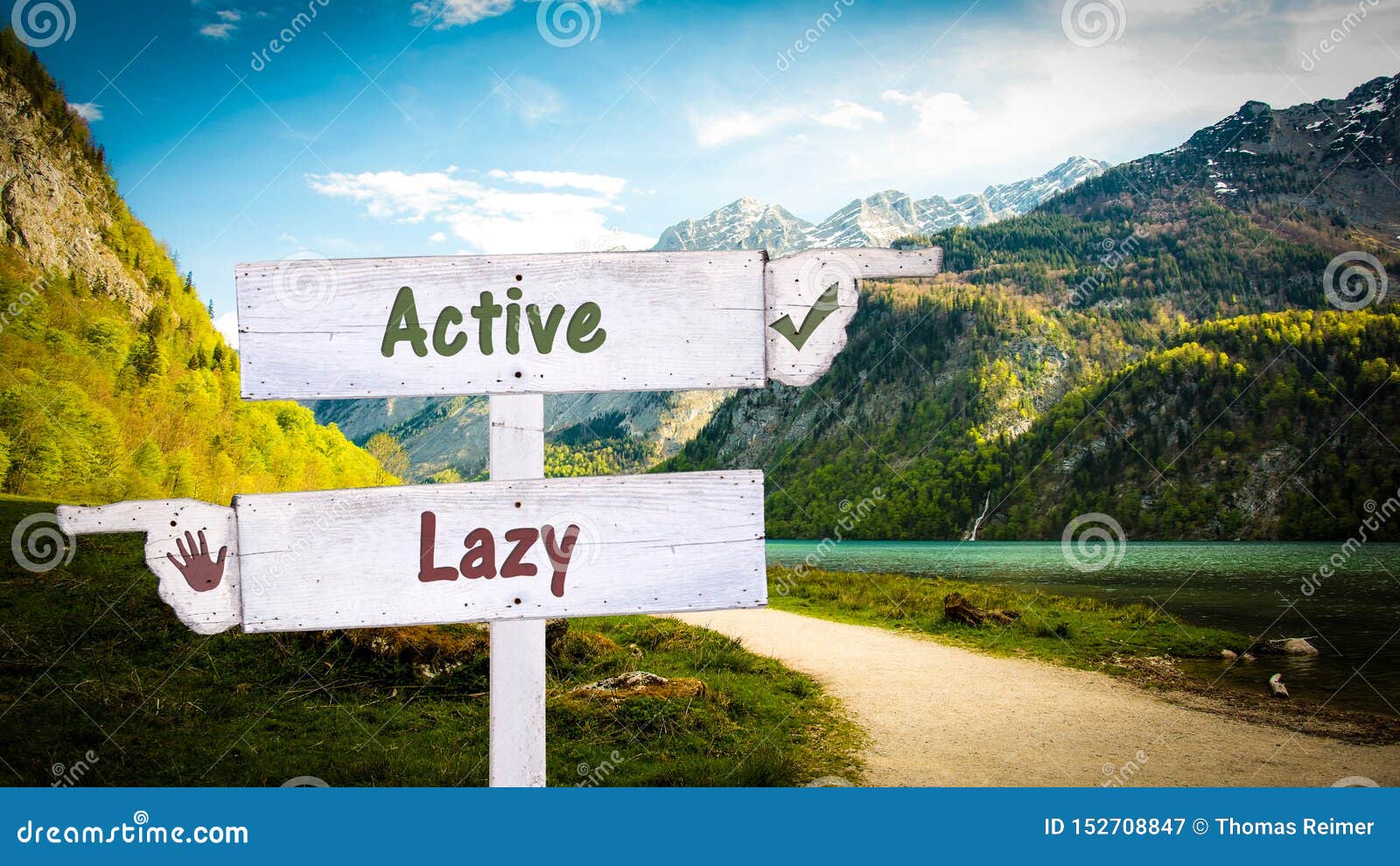 Street Sign Active Versus Lazy Stock Image - Image of lazy, diligent ...