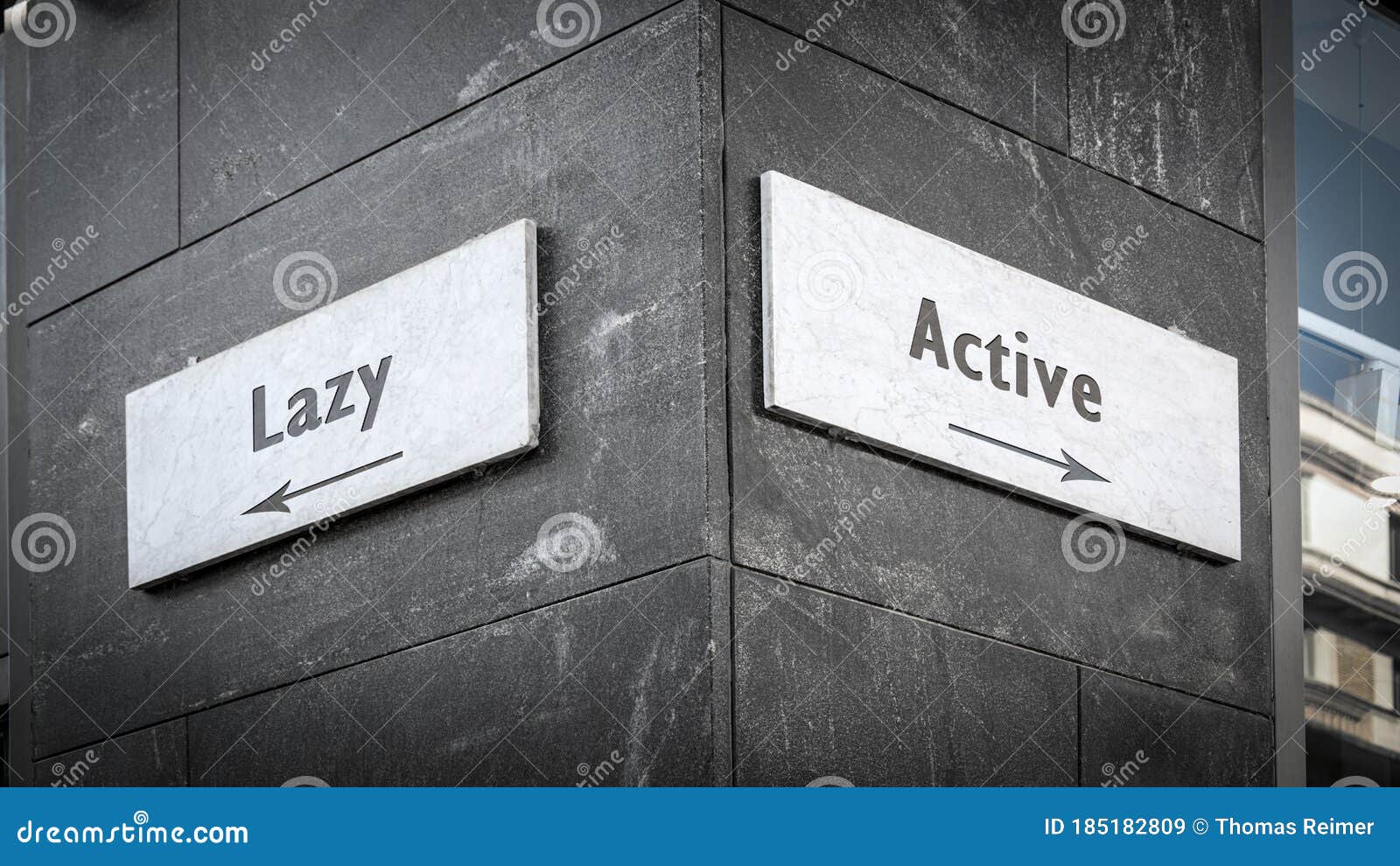 Street Sign Active Versus Lazy Stock Image - Image of laziness ...