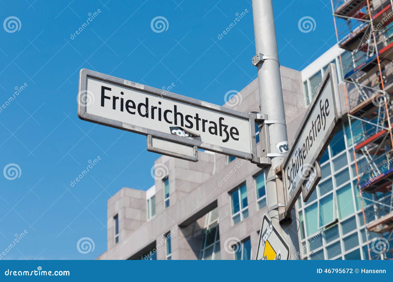 Street sign in Berlin stock photo. Image of center, landmark - 46795672