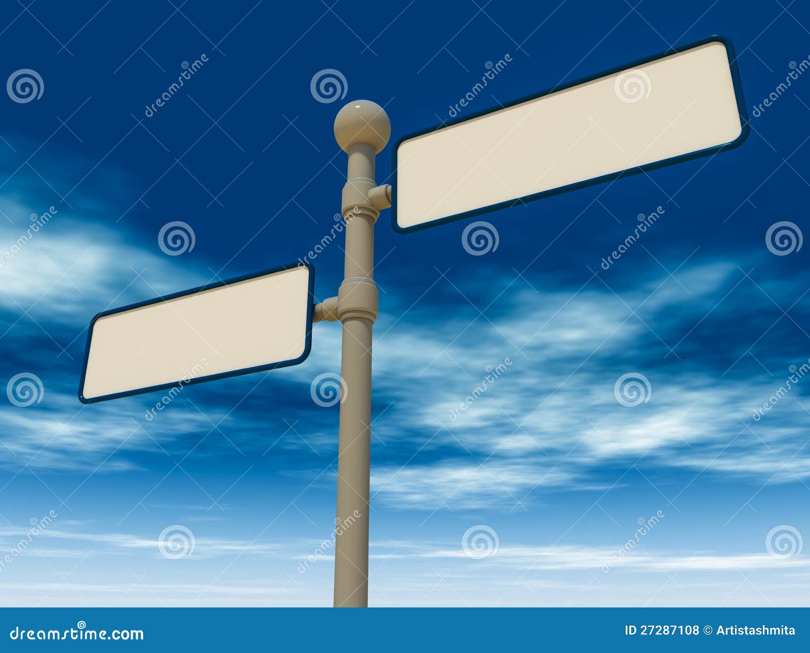 Street sign board stock illustration. Illustration of blank - 27287108