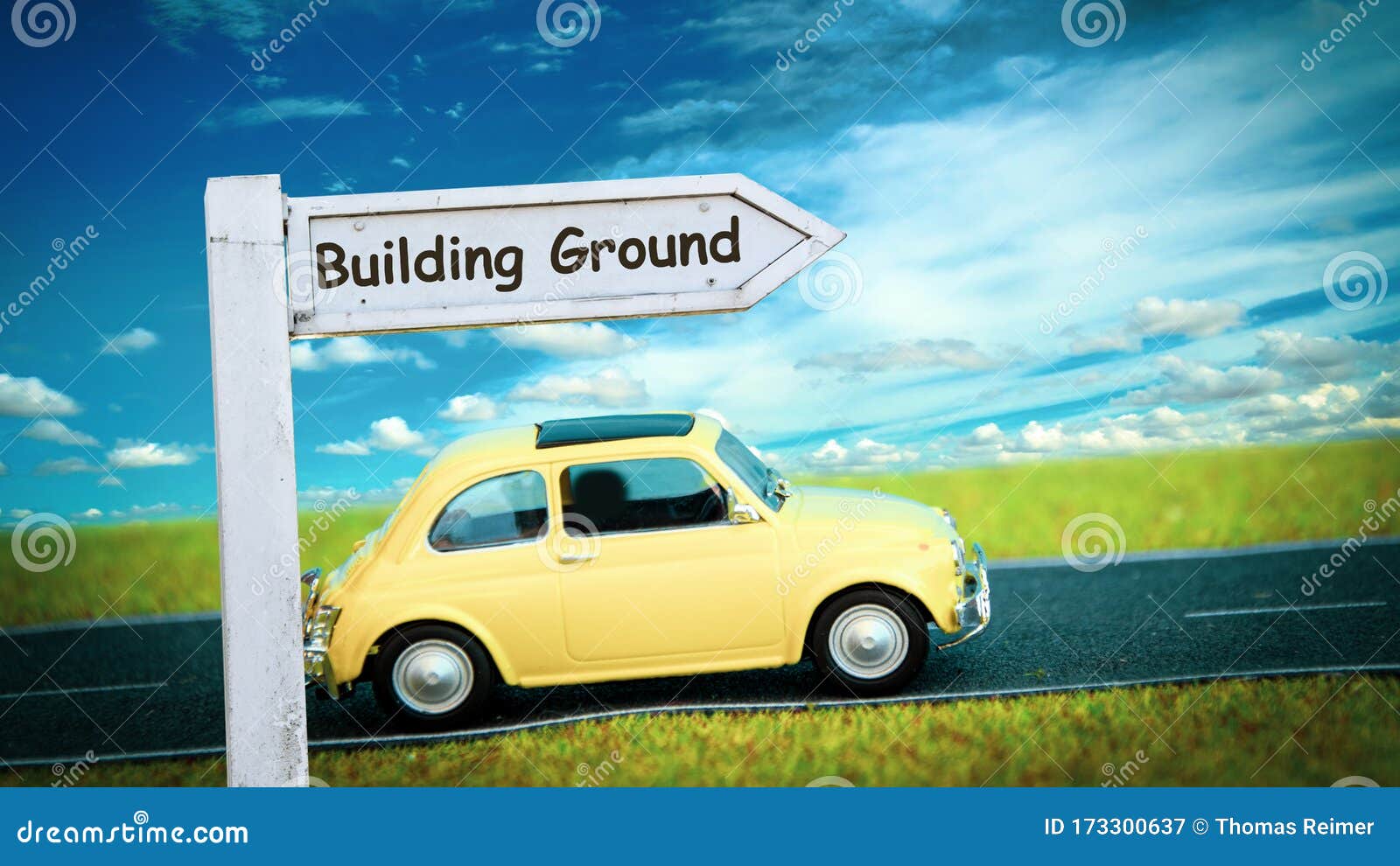 Street Sign BUILDING GROUND Stock Image - Image of house, residential ...