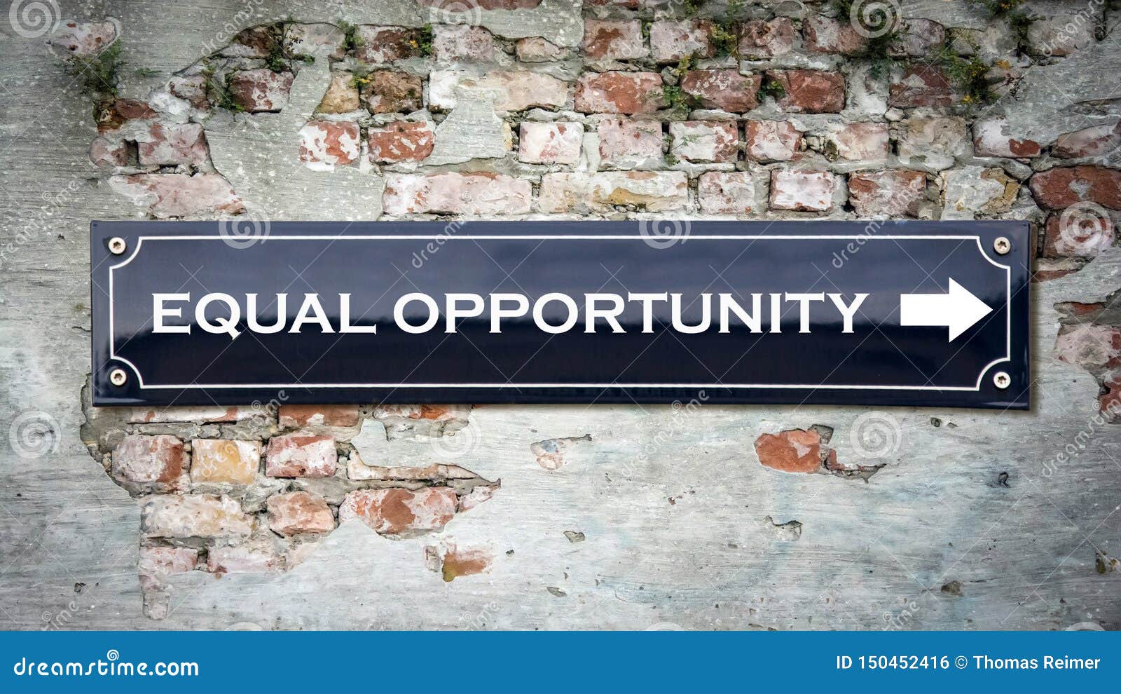 Street Sign EQUAL OPPORTUNITY Stock Photo - Image of shield, rights ...