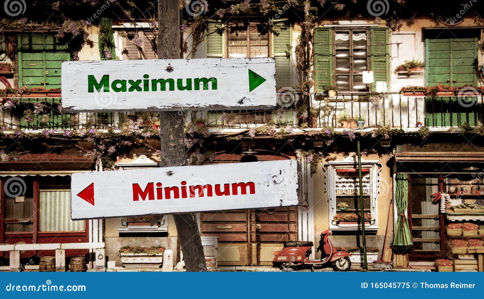 Street Sign Maximum Versus Minimum Stock Image - Image of minimum ...