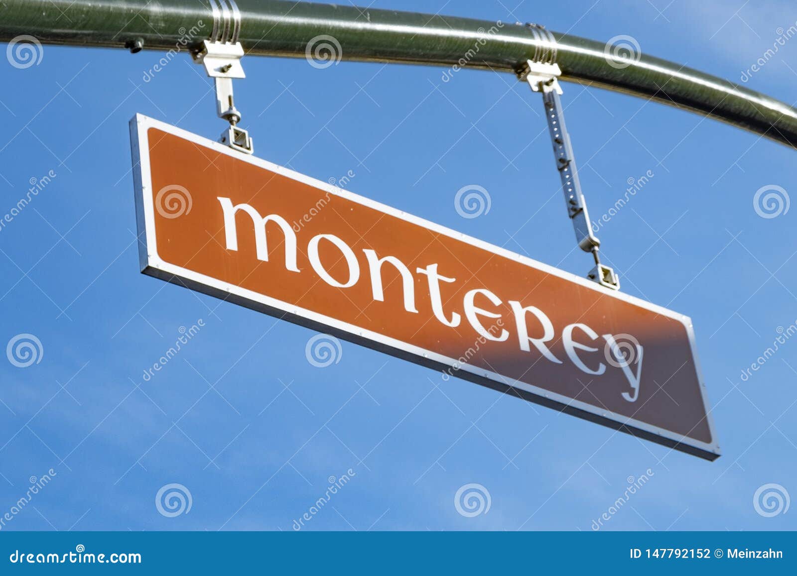 Street sign Monterey stock photo. Image of touristic - 147792152