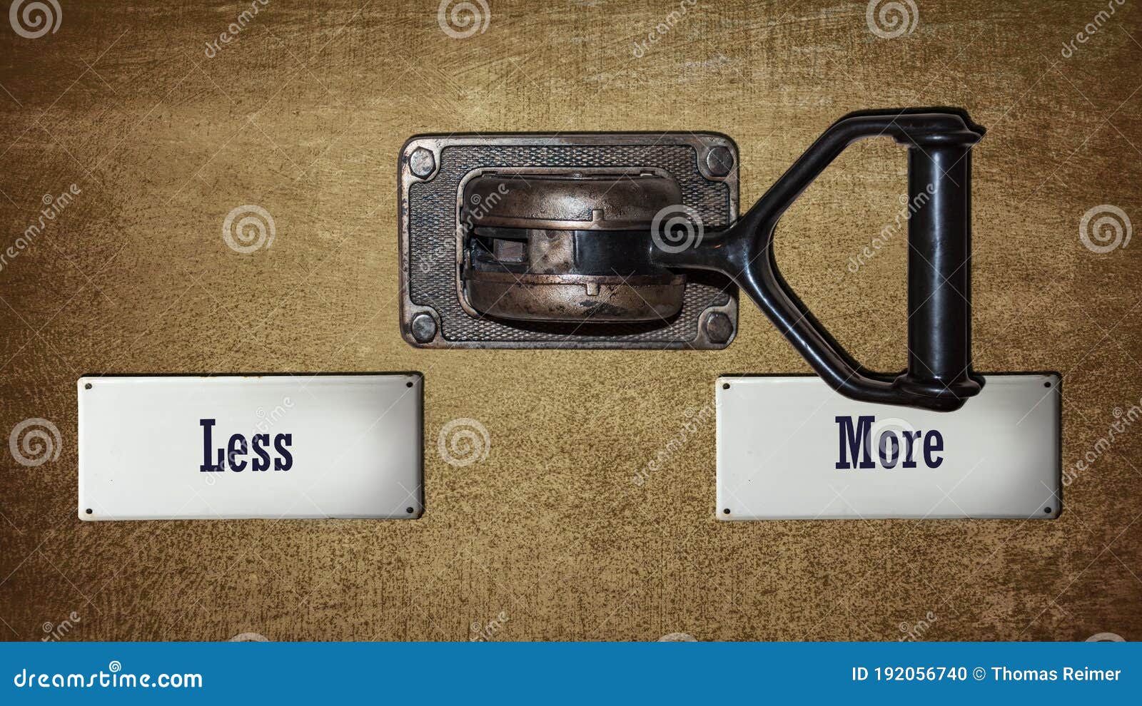 Street Sign More Versus less Stock Photo - Image of optimal, little ...