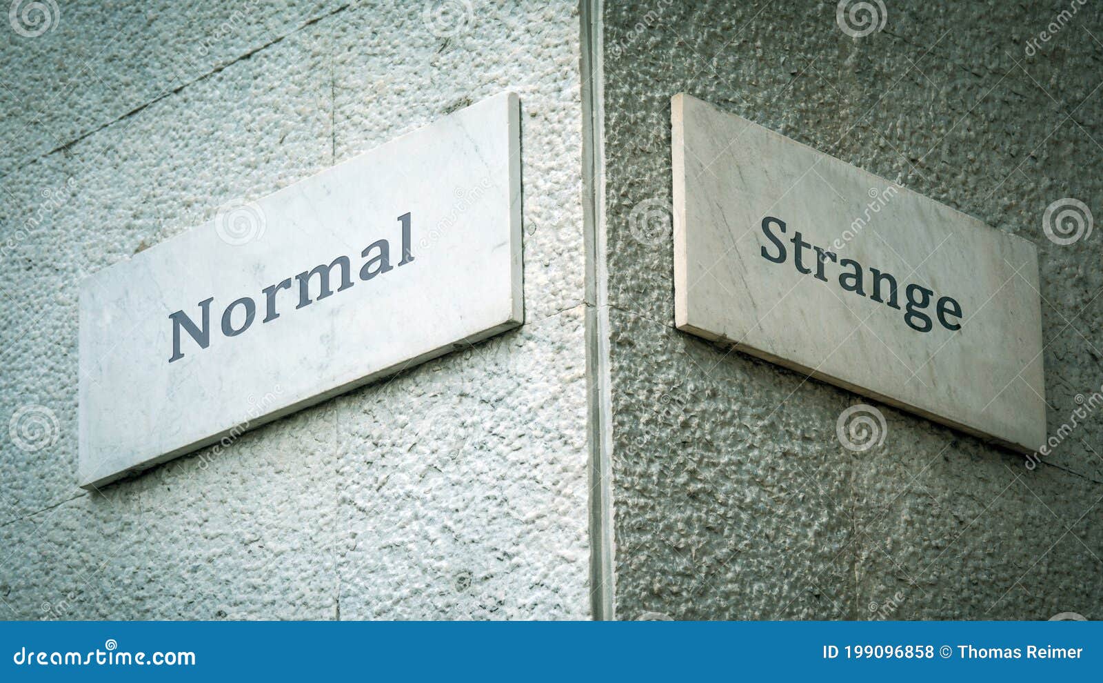 Street Sign Normal Versus Strange Stock Photo - Image of moderate, road ...