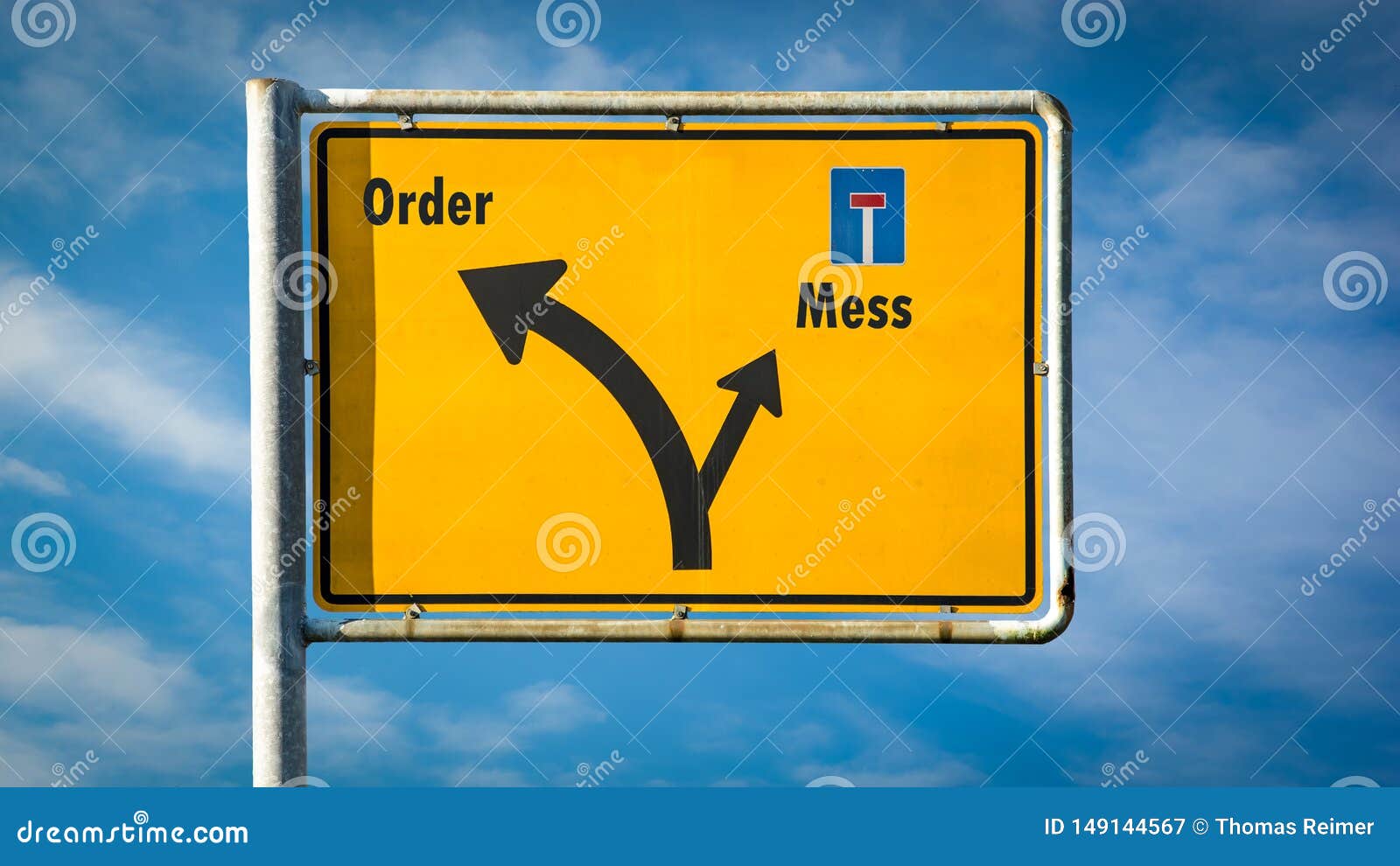 Street Sign Order Versus Mess Stock Image - Image of shield, sloppy ...