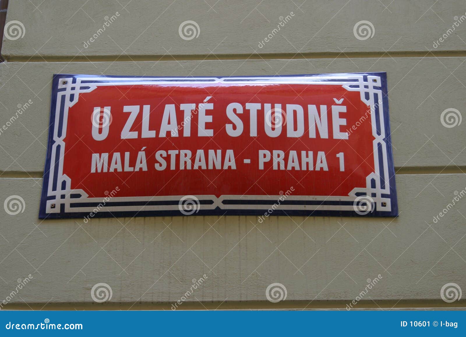 Street sign in Prague stock image. Image of street, city - 10601