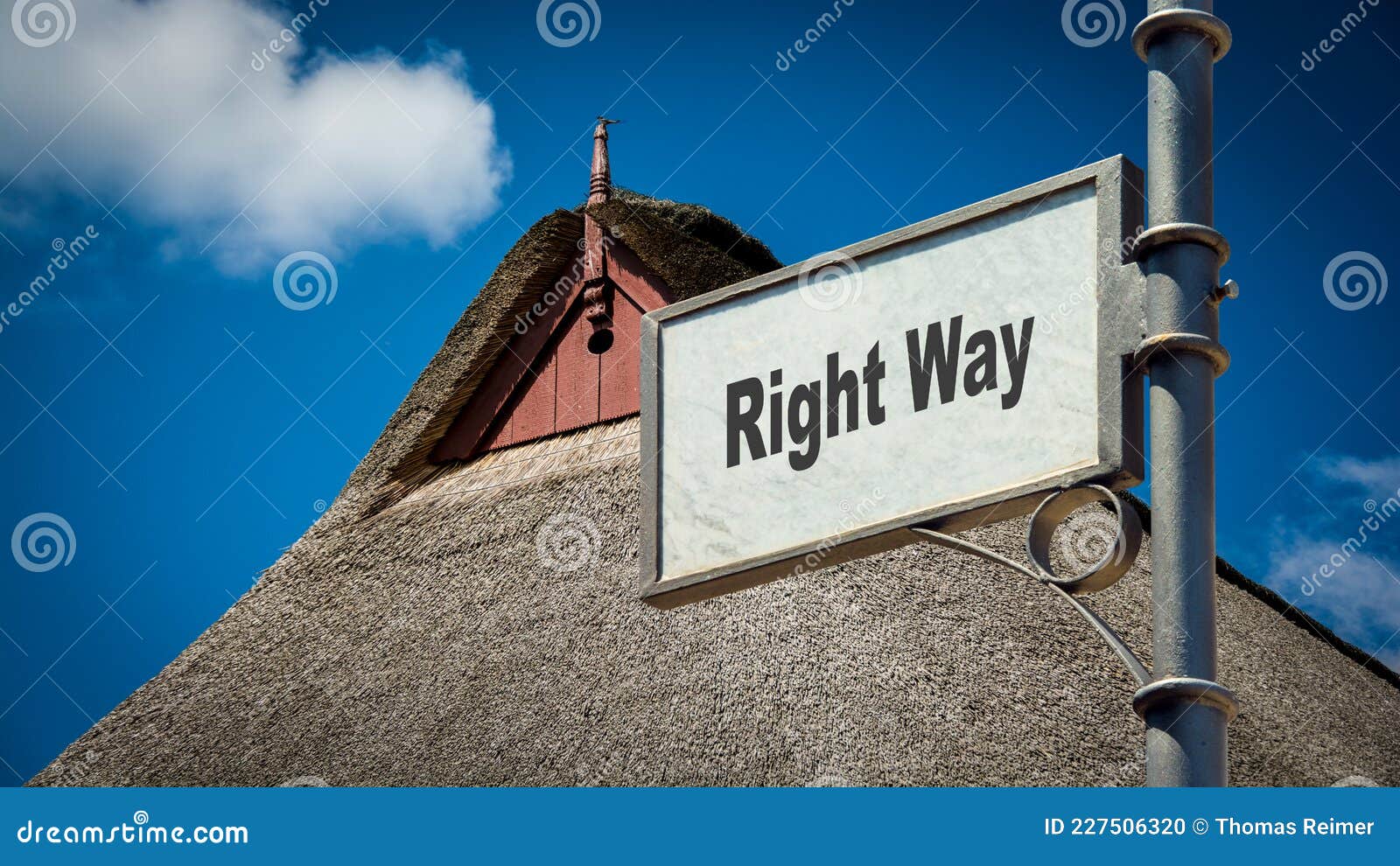 Street Sign Right Way stock photo. Image of profession - 227506320