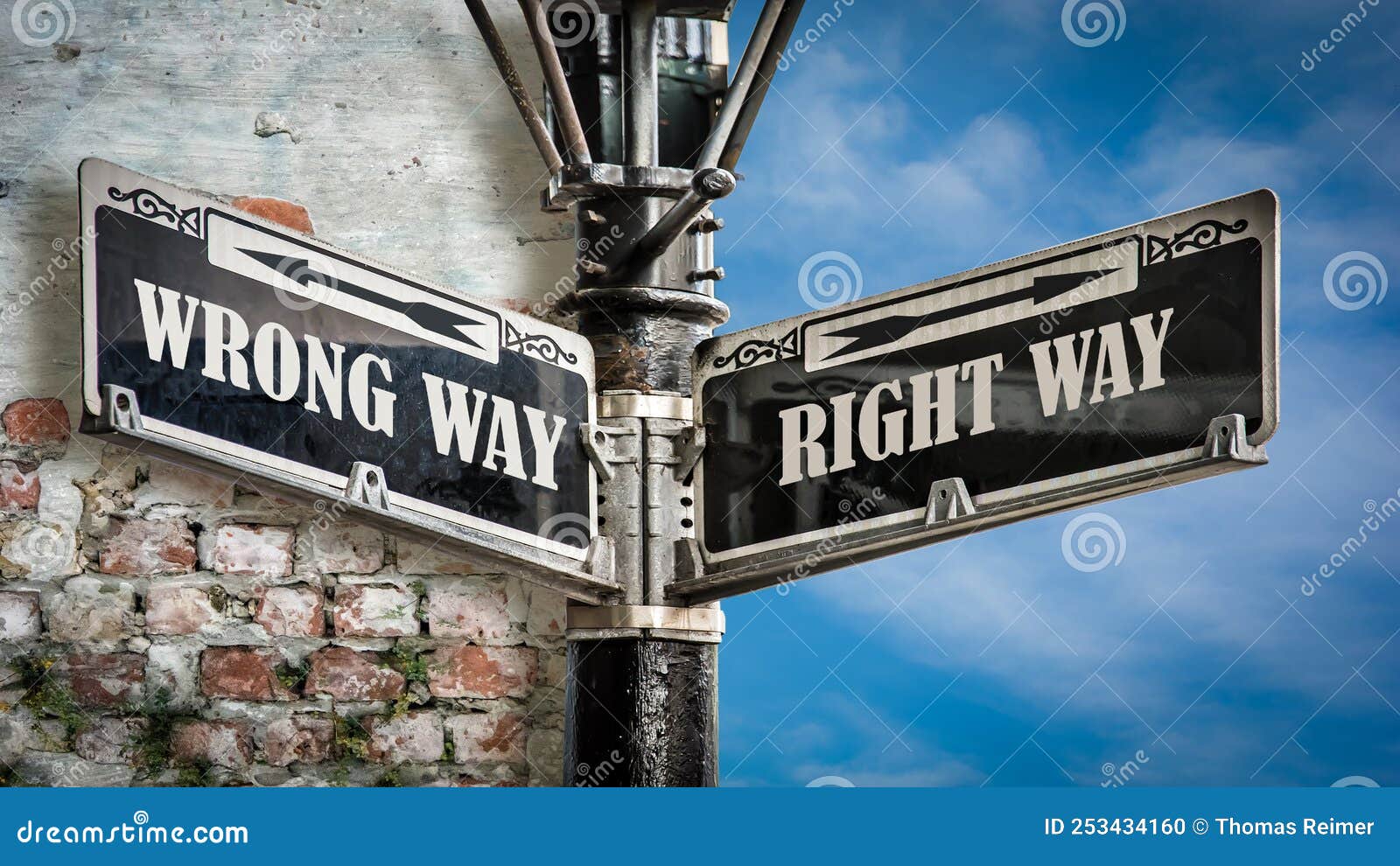 Street Sign To RIGHT WAY Versus WRONG WAY Stock Photo - Image of ... Street Sign To RIGHT WAY Versus WRONG WAY Stock Photo - Image of ...
