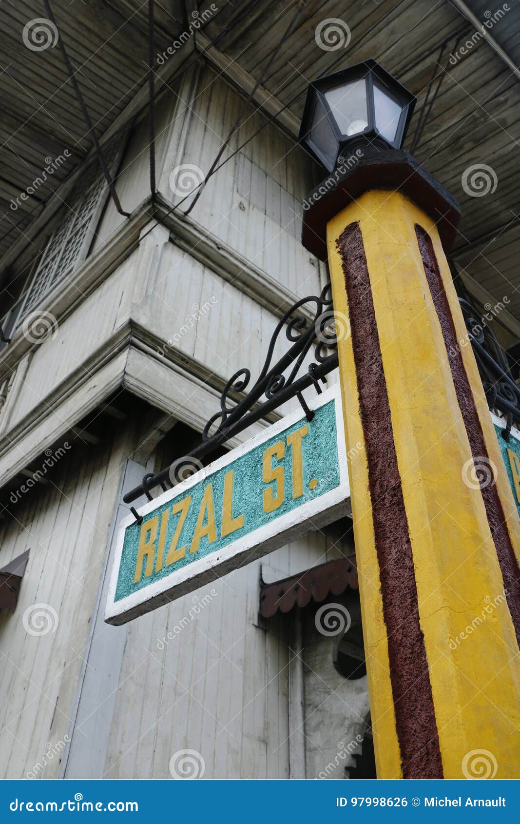 Street sign Rizal stock photo. Image of asian, architecture - 97998626