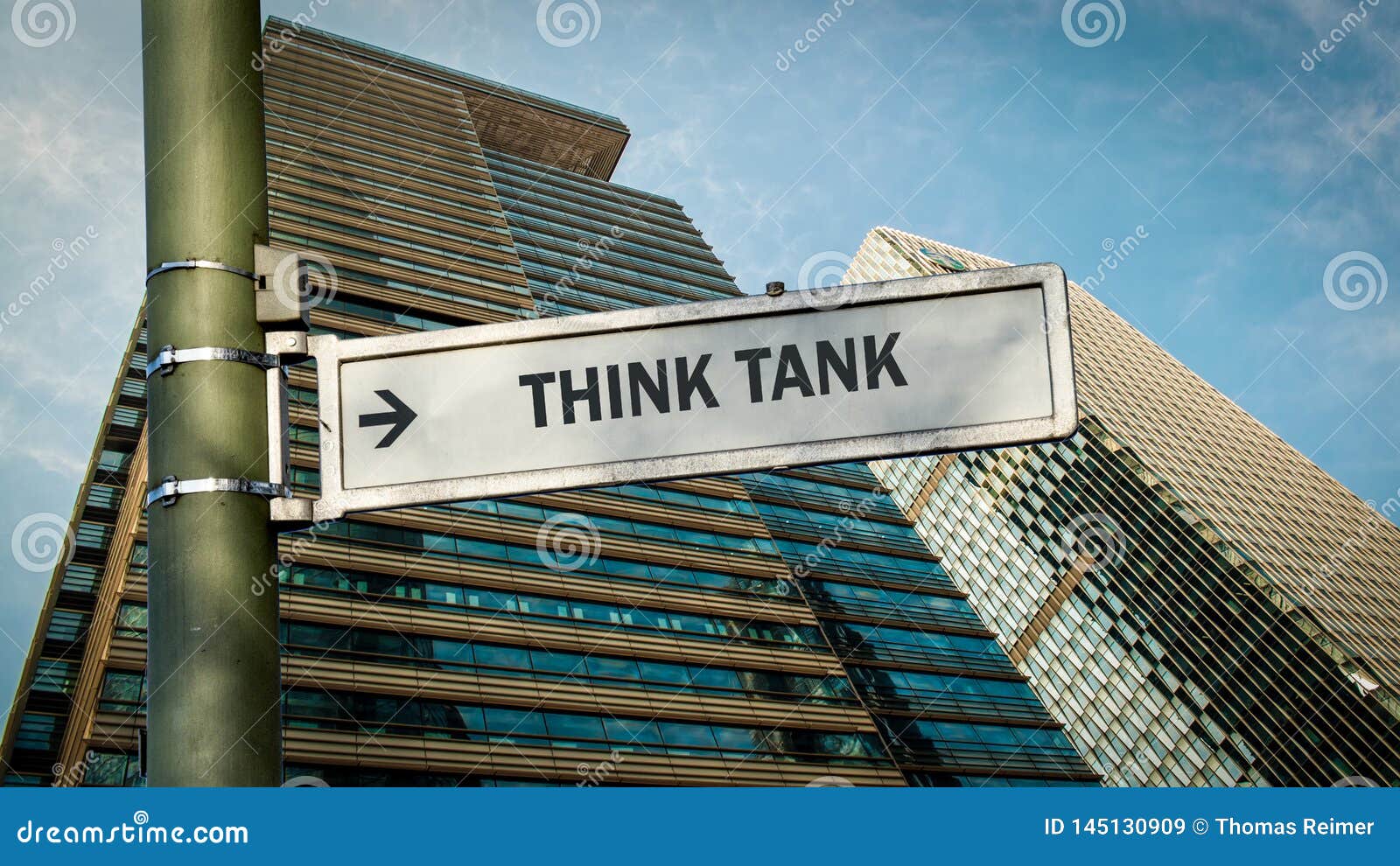 Street Sign Think Tank stock image. Image of innovation - 145130909