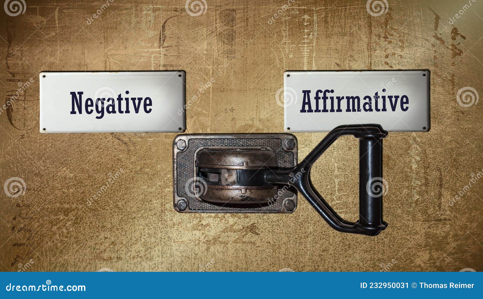 Street Sign To Affirmative Versus Negative Stock Image - Image of ...