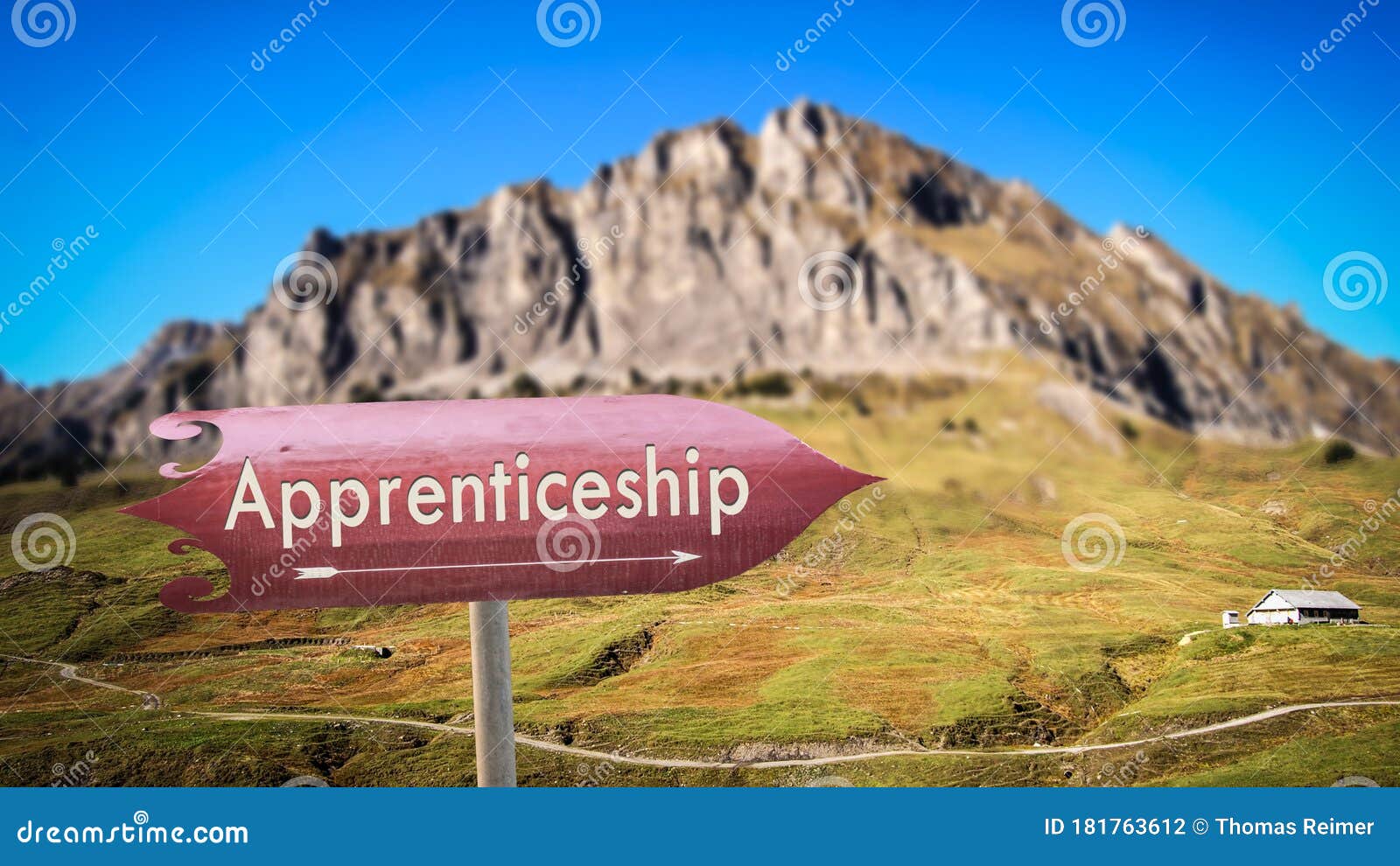 Street Sign To Apprenticeship Stock Illustration - Illustration of ...