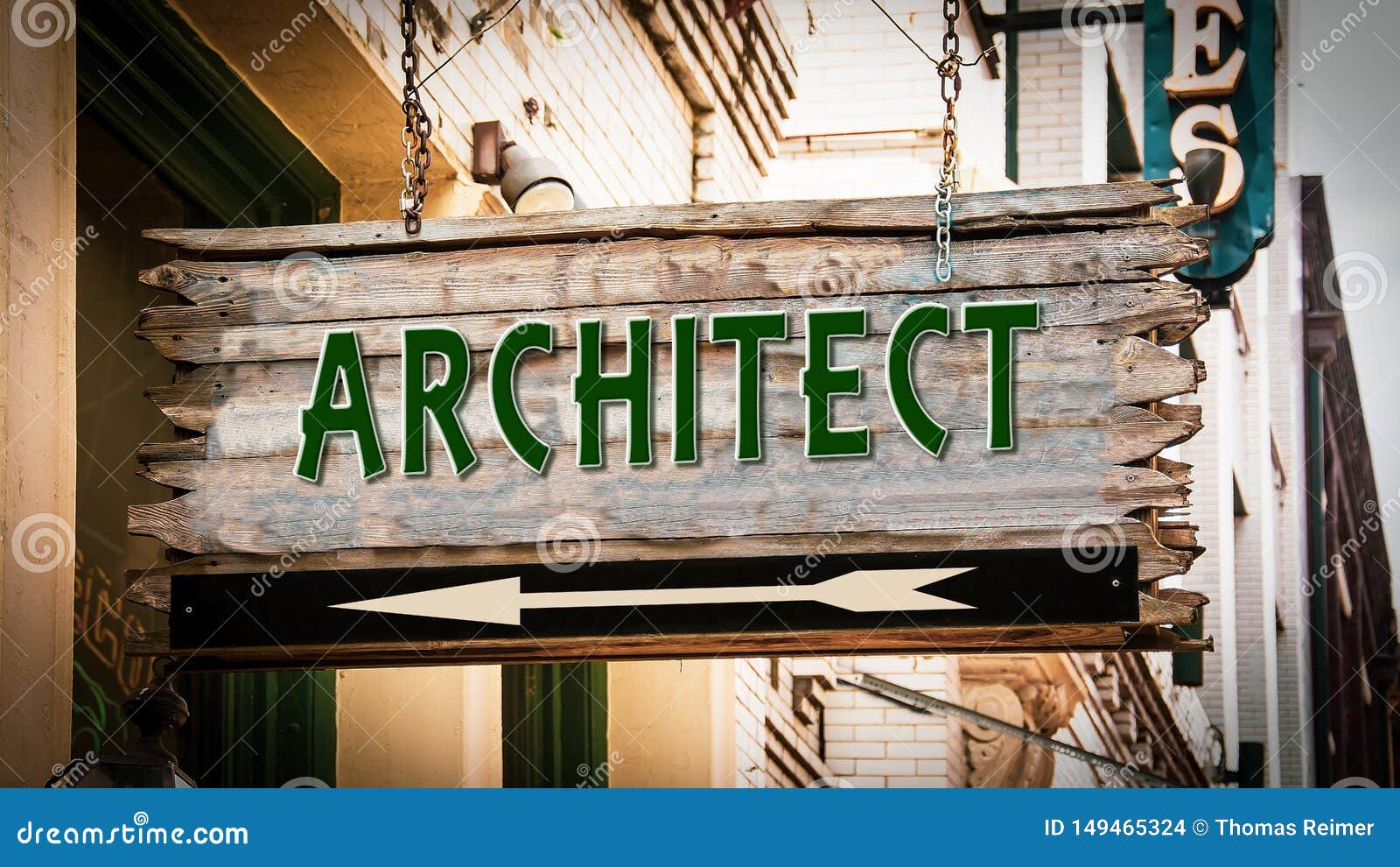 Street Sign to Architect stock photo. Image of architect - 149465324