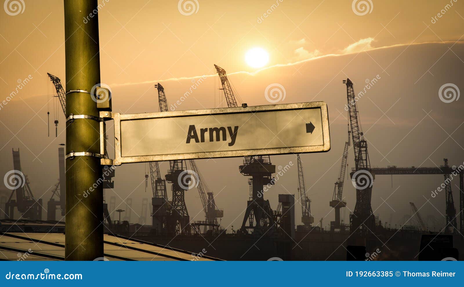 Street Sign to Army stock image. Image of combat, direction - 192663385