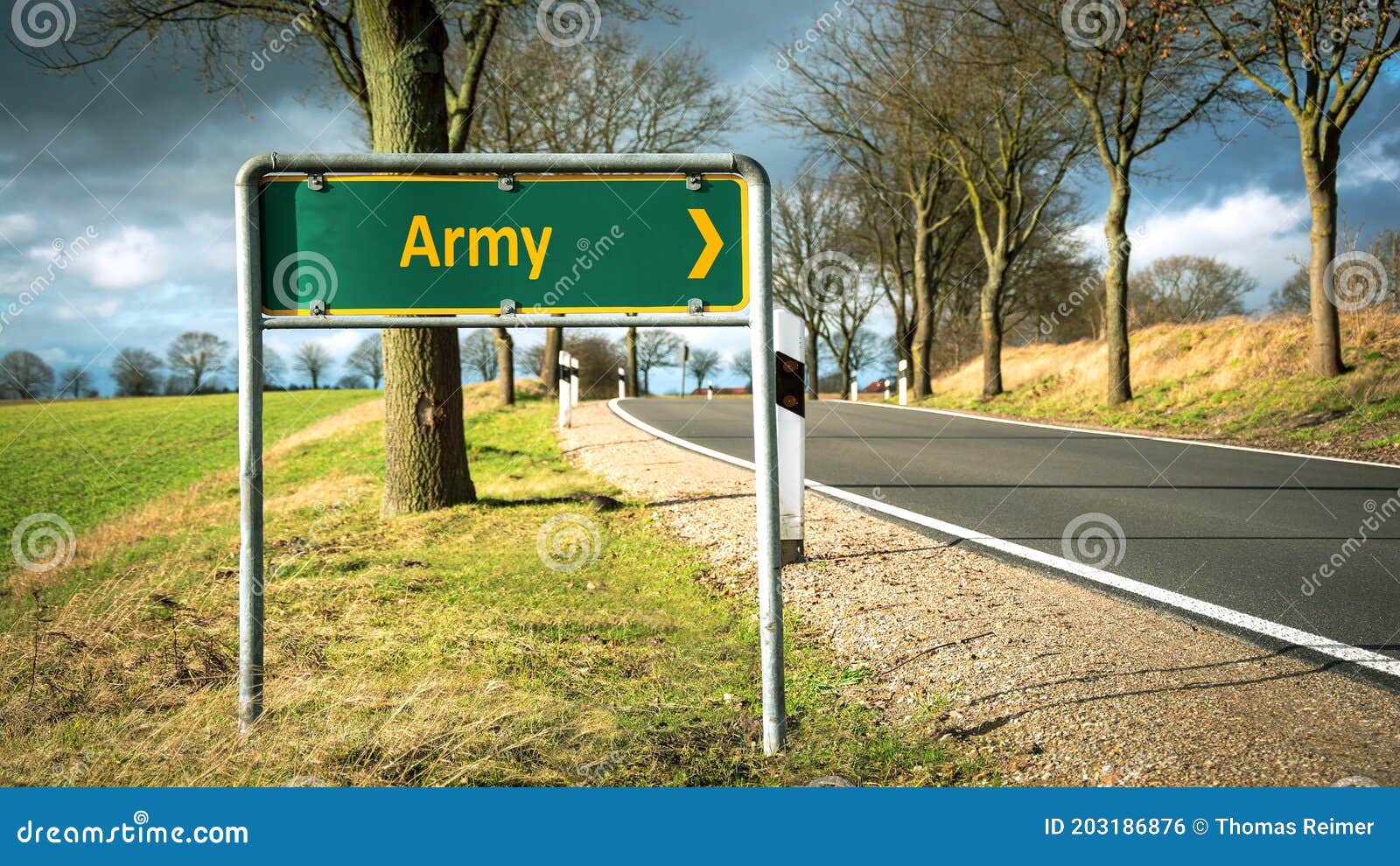 Street Sign to Army stock photo. Image of rank, troop - 203186876