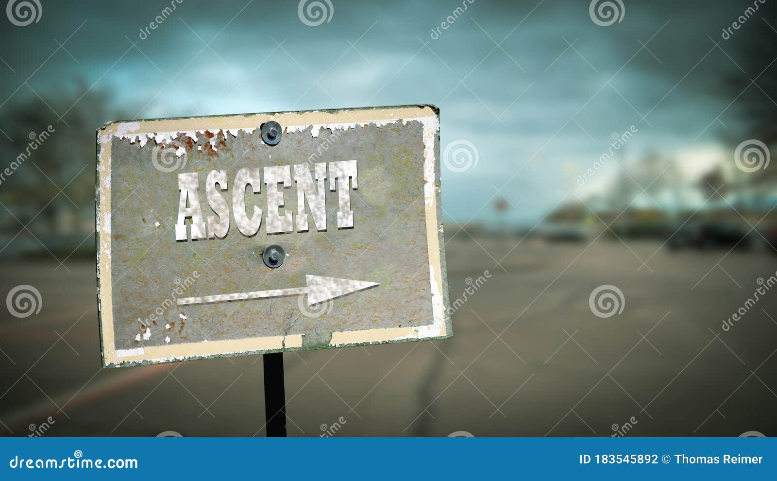 Street Sign to Ascent stock illustration. Illustration of strategy ...