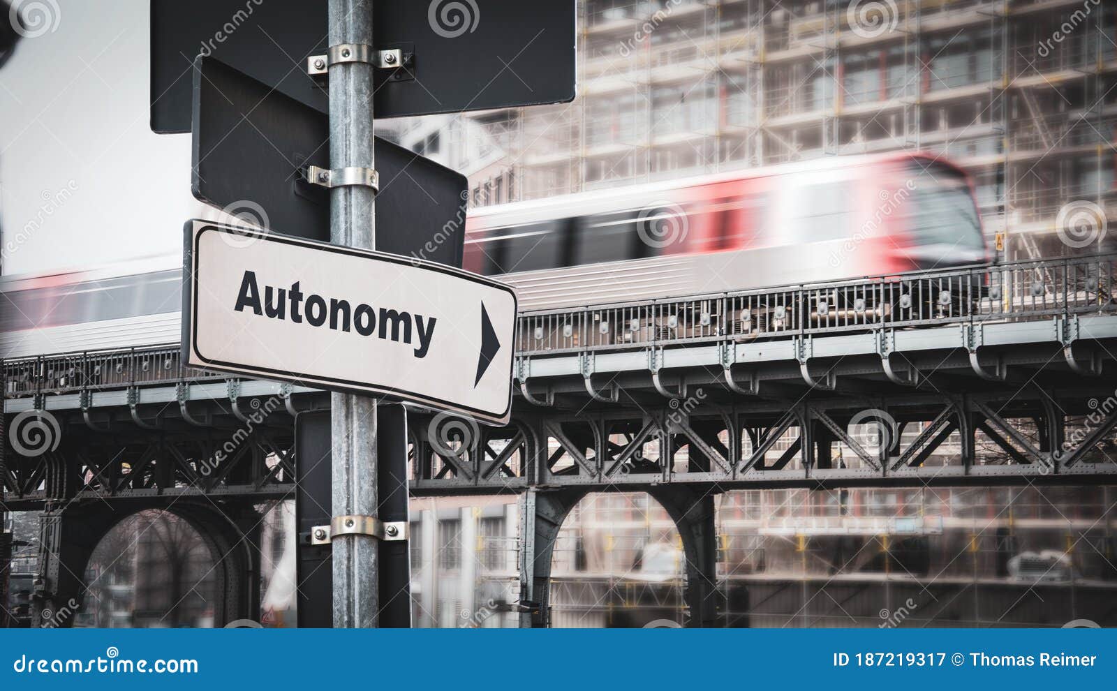 Street Sign To Autonomy Versus Dependency Stock Image - Image of ...