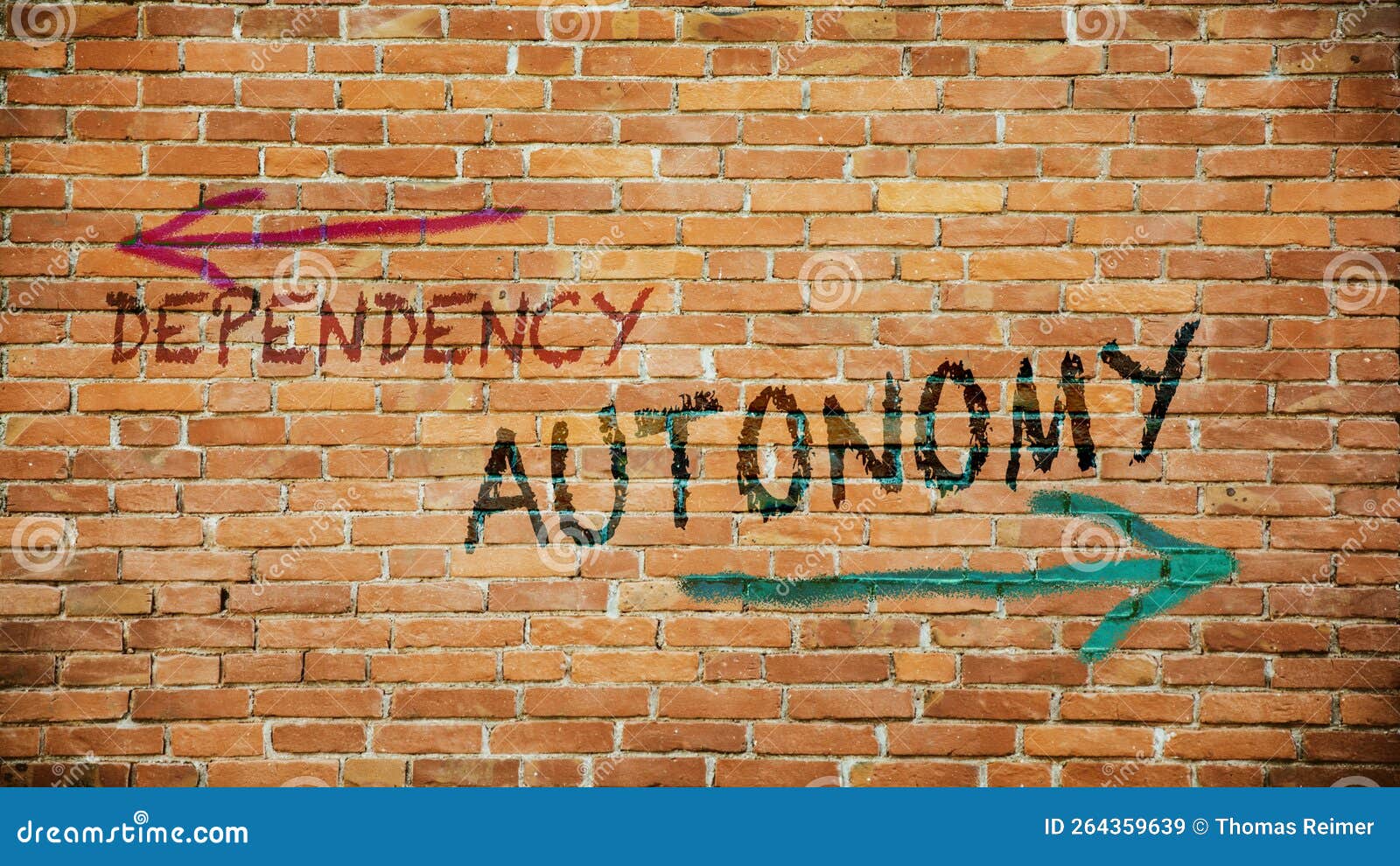Street Sign To Autonomy Versus Dependency Stock Image - Image of ...