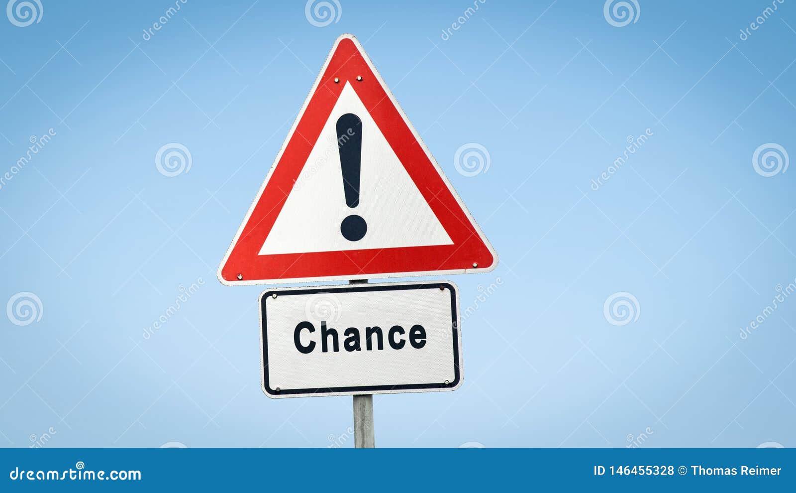 Street Sign to Chance stock photo. Image of weakness - 146455328