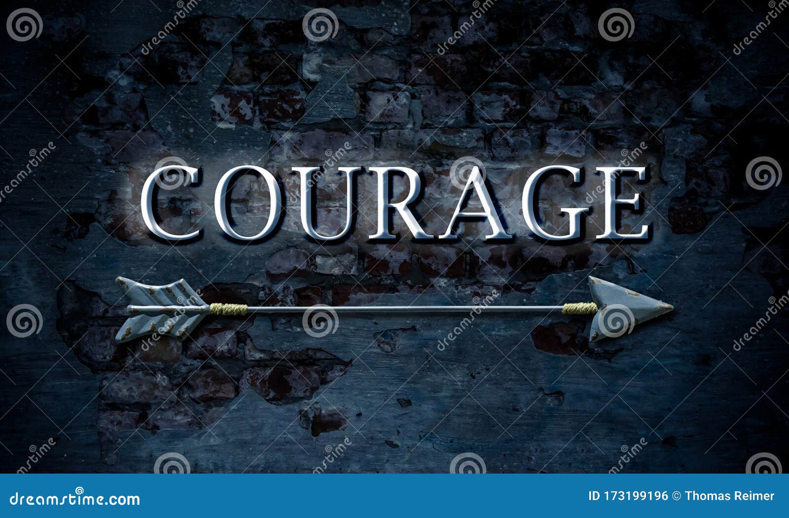 Street Sign to Courage stock photo. Image of road, fear - 173199196