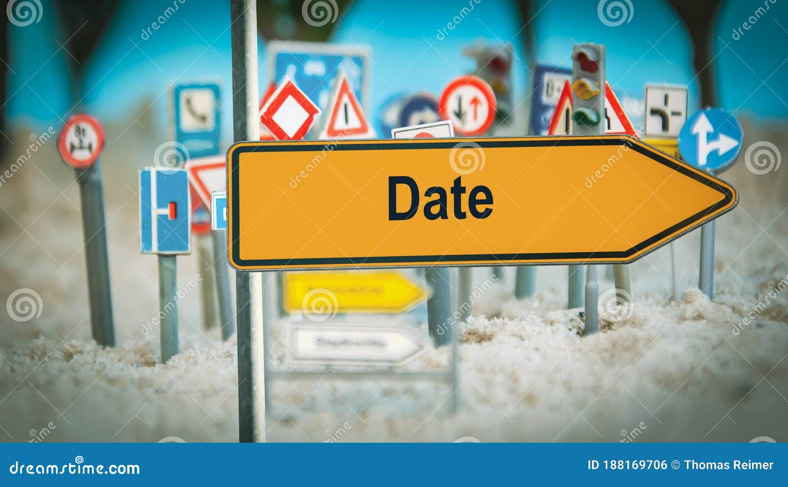Street Sign to Date stock photo. Image of togetherness - 188169706