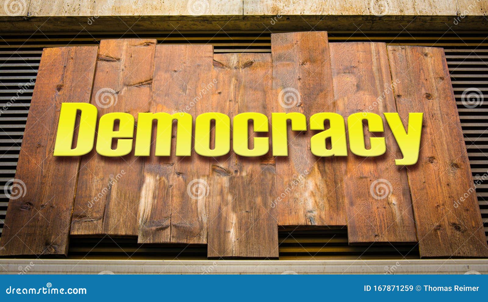 Street Sign to Democracy stock image. Image of basic - 167871259