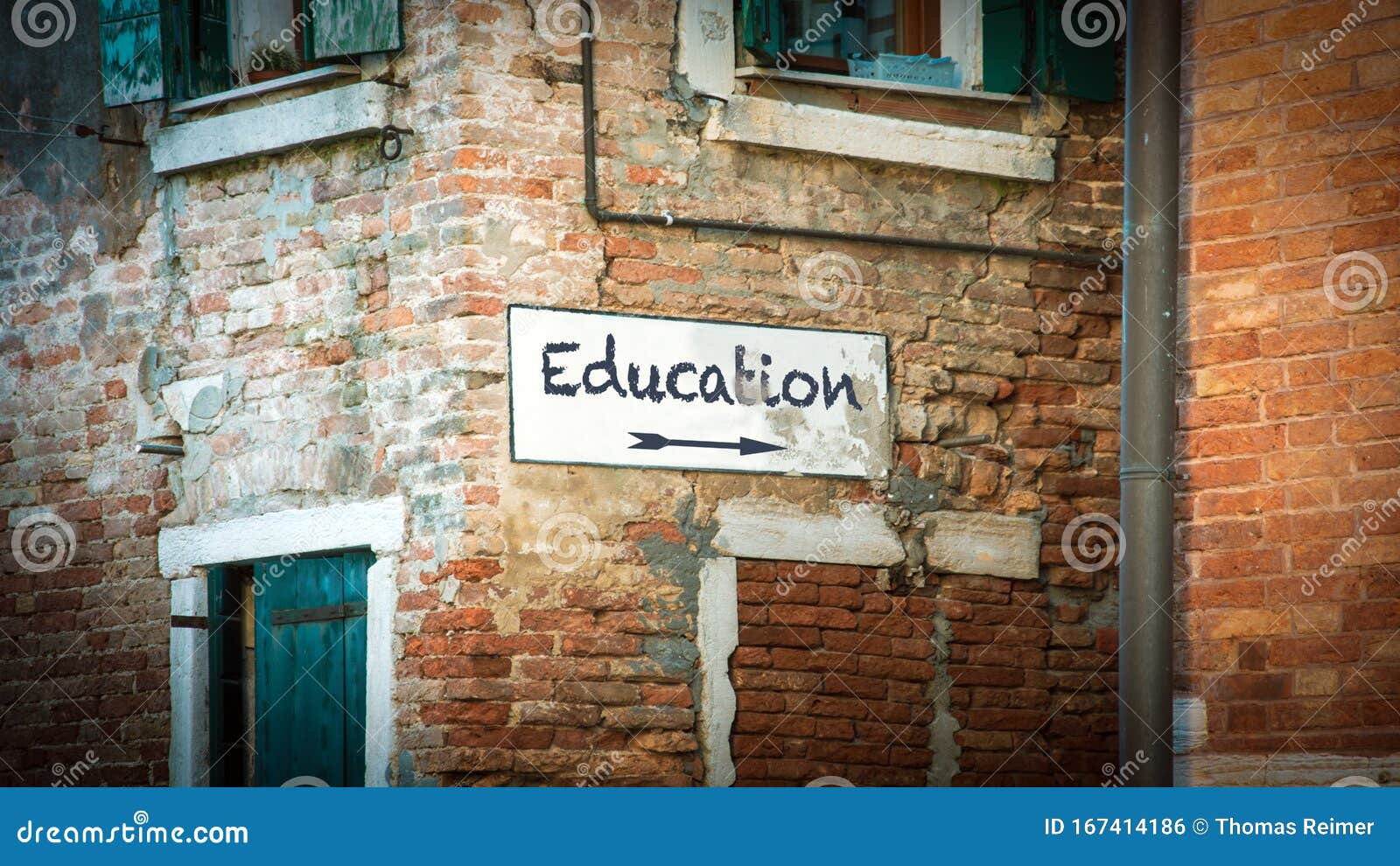 Street Sign to Education stock photo. Image of school - 167414186