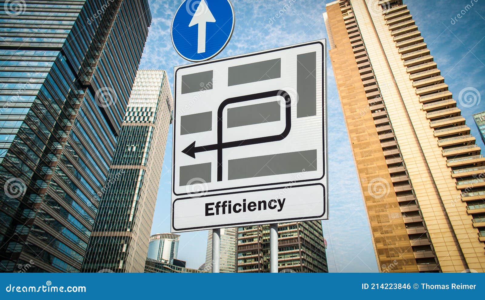 Street Sign to Efficiency stock photo. Image of efficient - 214223846