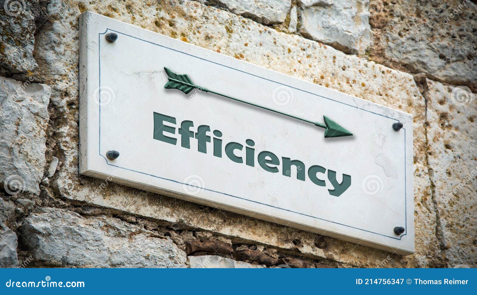 Street Sign to Efficiency stock image. Image of direction - 214756347