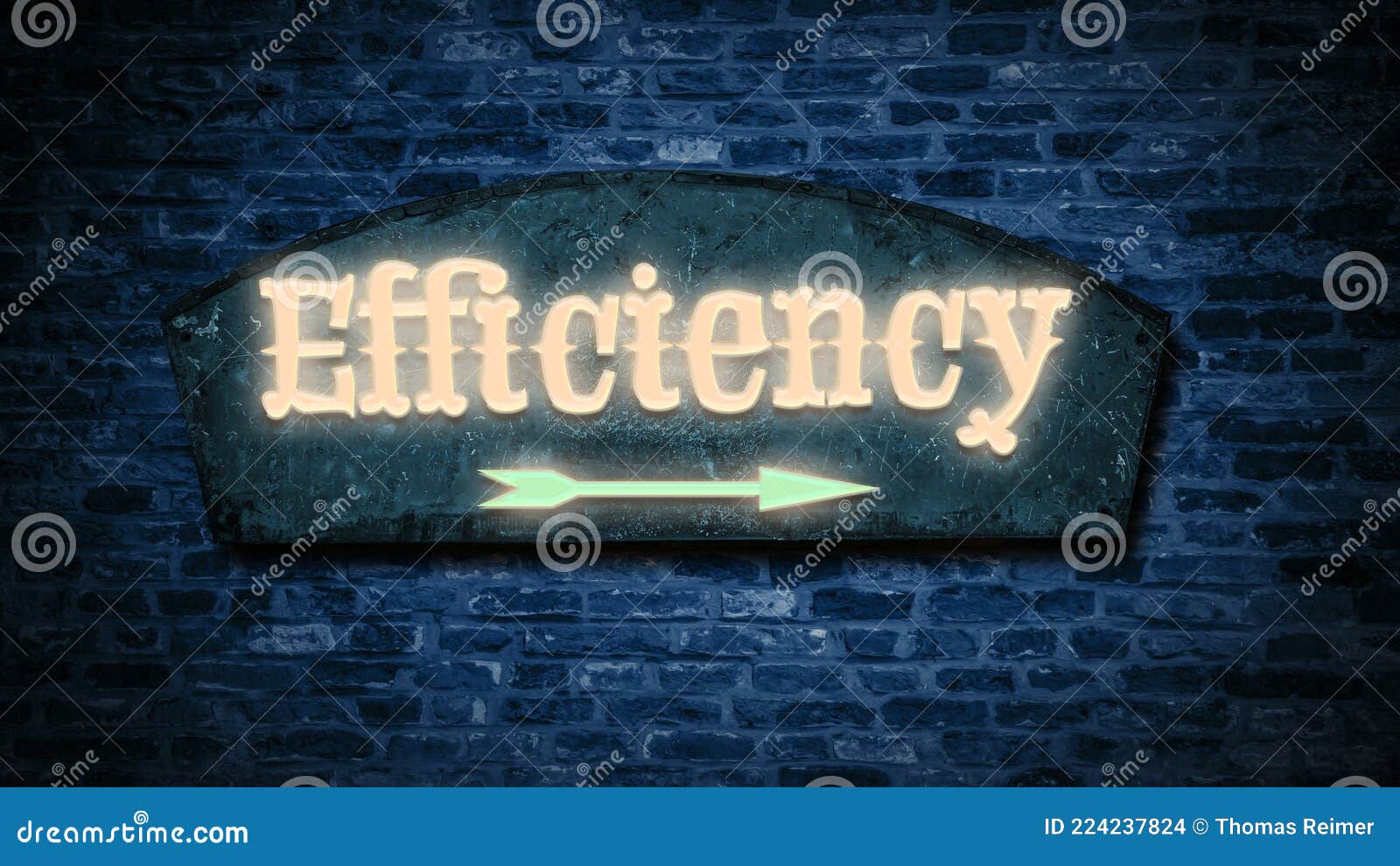 Street Sign to Efficiency stock photo. Image of poverty - 224237824