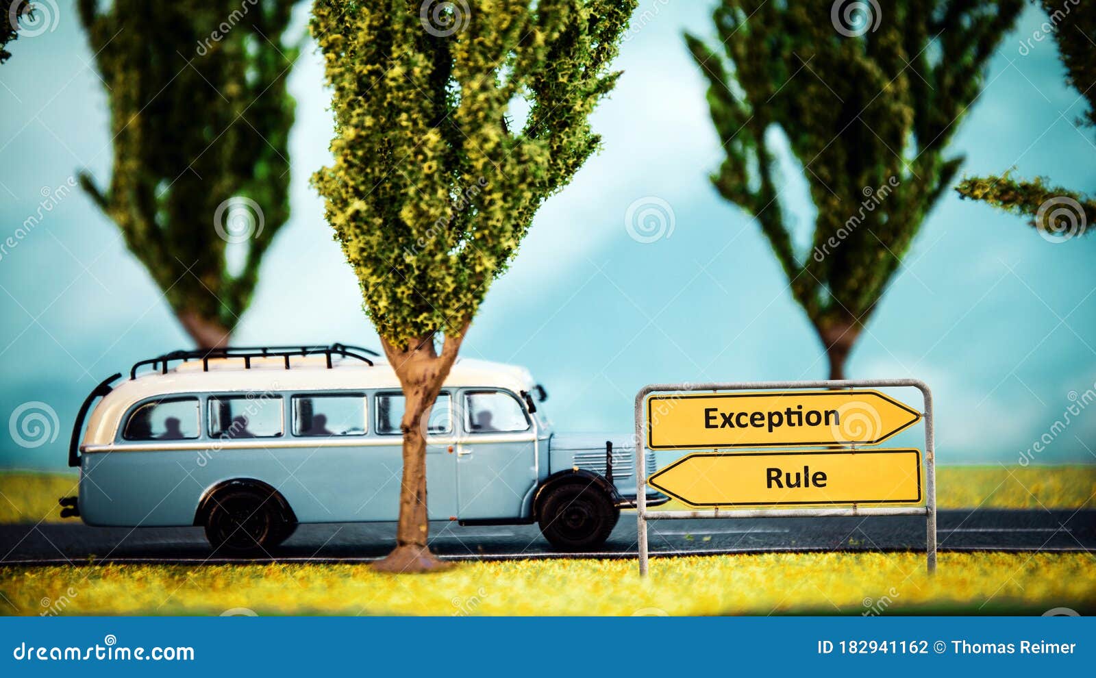 Street Sign To Exception Versus Rule Stock Photo - Image of exceptional ...
