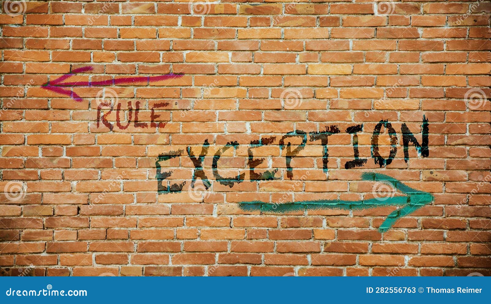 Street Sign To Exception Versus Rule Stock Illustration - Illustration ...