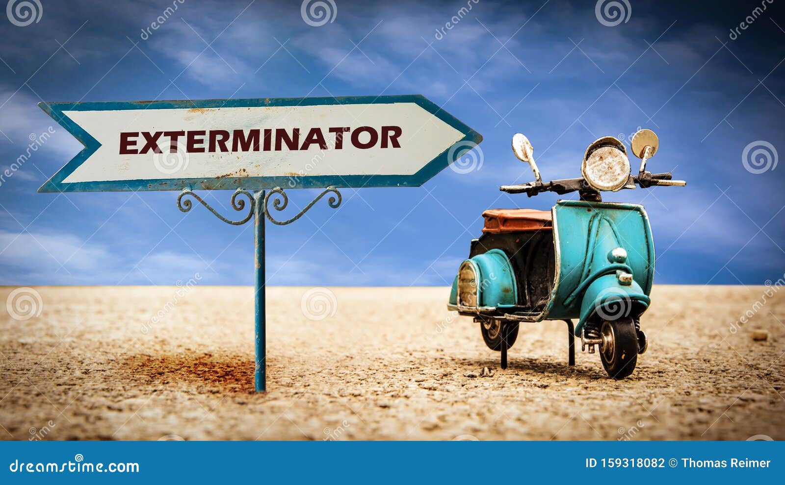 Street Sign To Exterminator Stock Photo - Image of combat, infestation ...