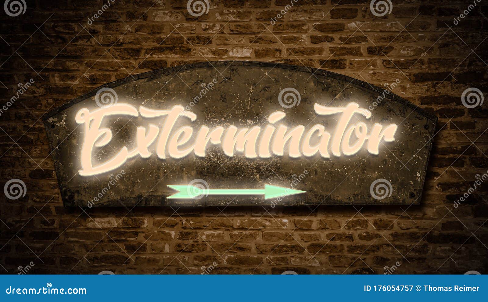 Street Sign To Exterminator Stock Image - Image of ticks, sign: 176054757