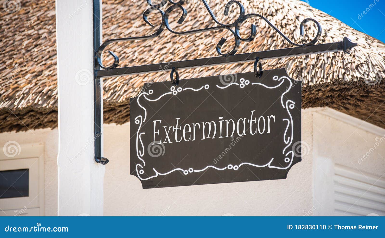 Street Sign To Exterminator Stock Illustration - Illustration of ...