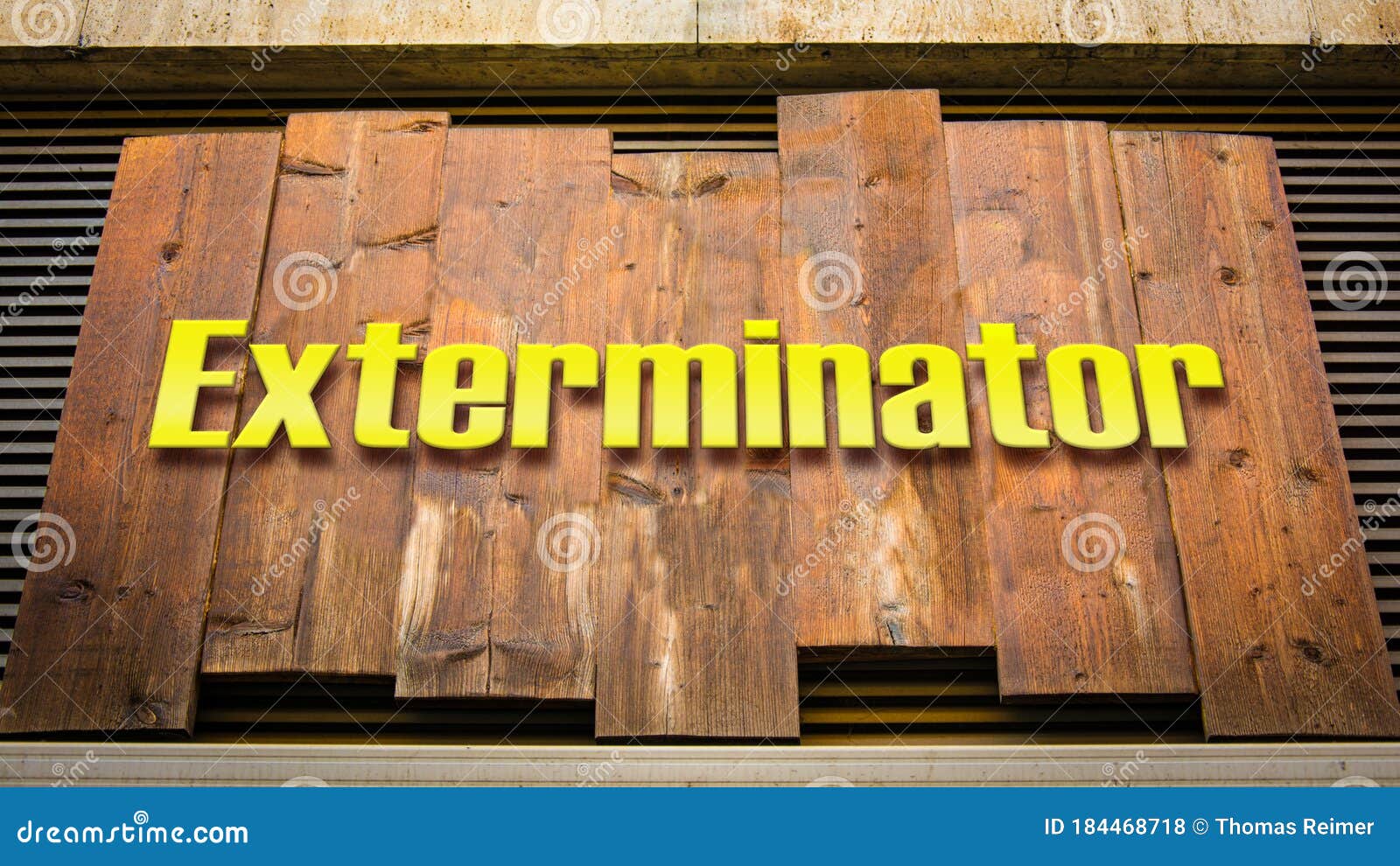 Street Sign To Exterminator Stock Photo - Image of pest, insect: 184468718