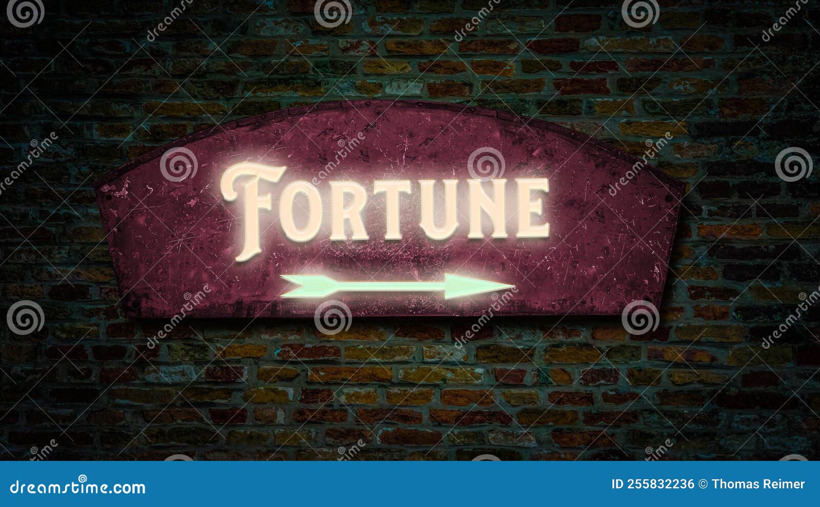 Street Sign to Fortune stock illustration. Illustration of positive ...