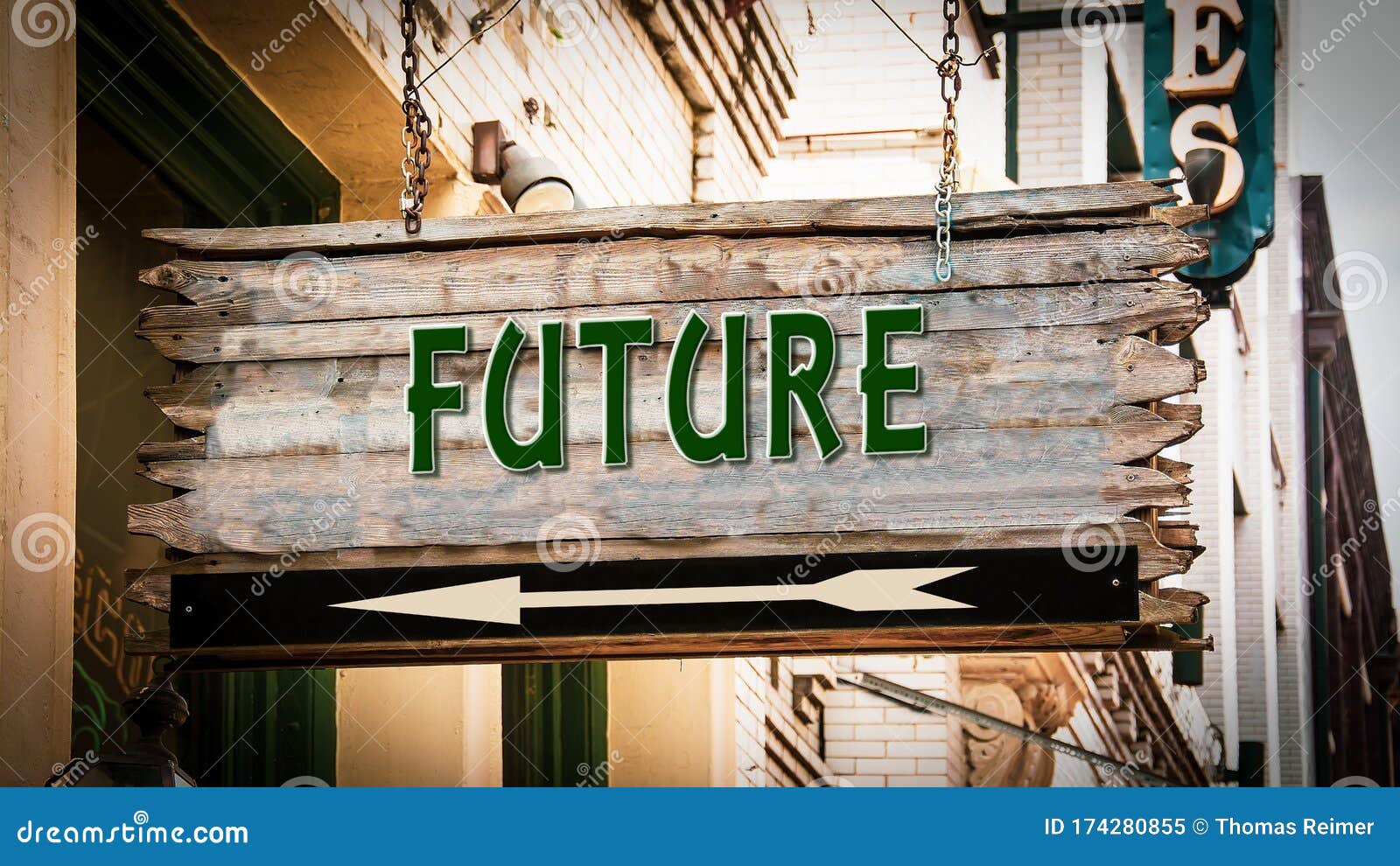 Street Sign to Future stock image. Image of negative - 174280855