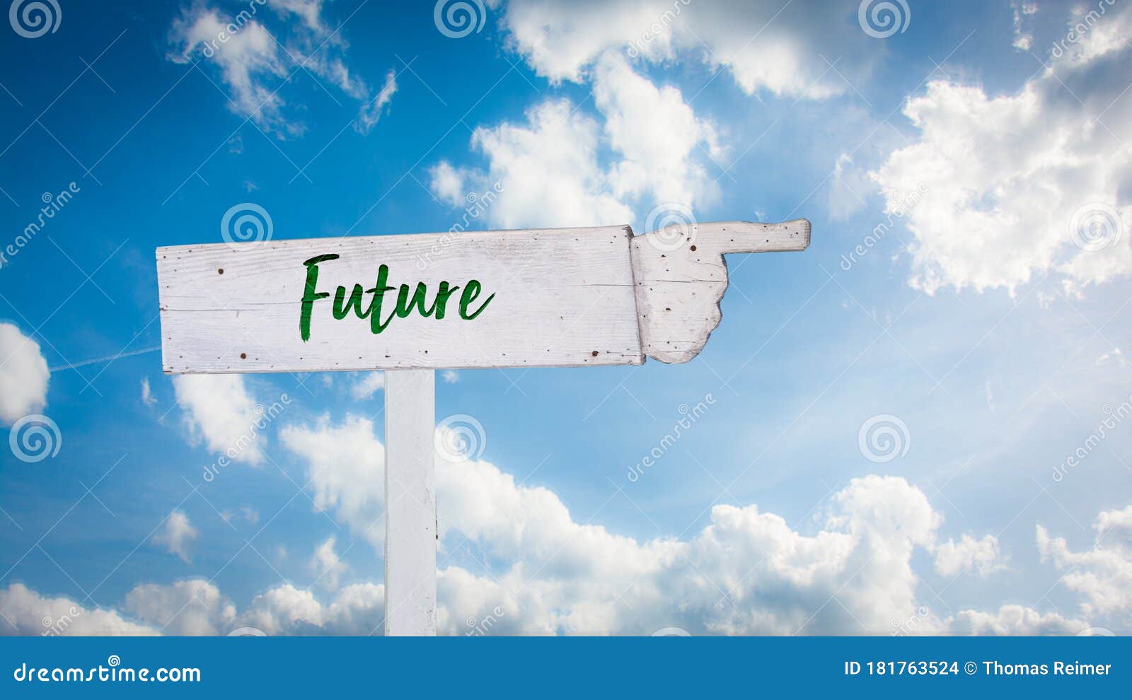 Street Sign to Future stock photo. Image of progress - 181763524