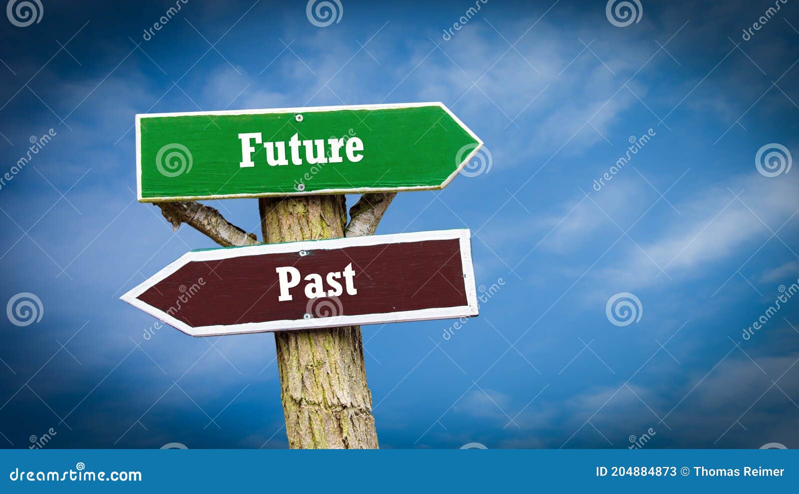 Street Sign To Future Versus Past Stock Image - Image of energy ...